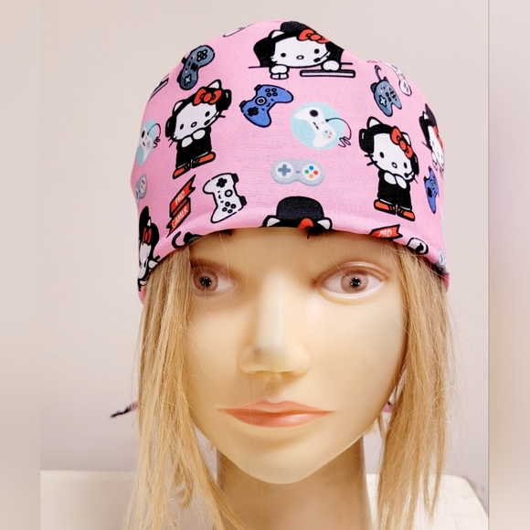 Accessories | Hello Kitty Super Gamer Pink Medical Nurse Scrub Cap ...